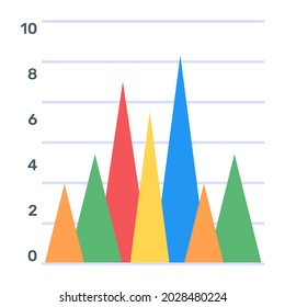 Mountain Like Structure Chart Graph Conceptualizing Stock Vector ...
