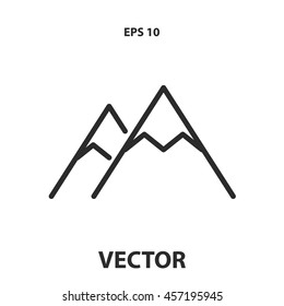 Mountain Line Icon Stock Vector (Royalty Free) 457195945 | Shutterstock