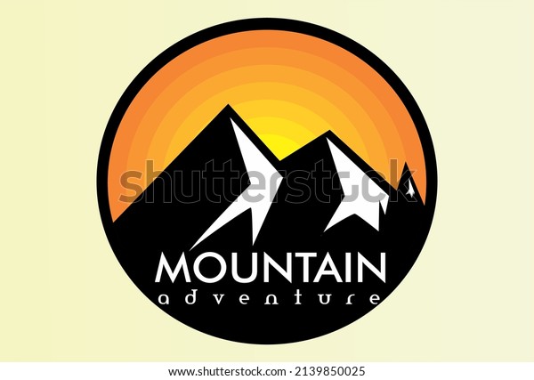 Mountain Logo Attractive Elegant Design Vector Stock Vector (Royalty ...