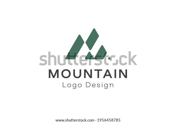 Mountain Logo Design Brand Mountain Abstract Stock Vector (Royalty Free ...