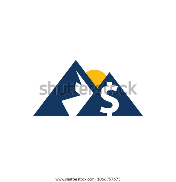 Mountain Money Logo Icon Design Stock Vector (Royalty Free) 1066957673 ...