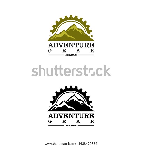 Mountain Outdoor Gear Logo Template Stock Vector (Royalty Free ...