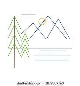 Mountain Pine Tree Line Art Stock Vector (Royalty Free) 1879059763 ...