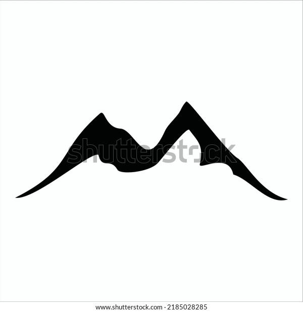 Mountain Shape Icon Illustration Line Art Stock Vector (Royalty Free ...