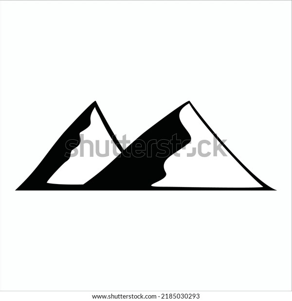 Mountain Shape Icon Illustration Line Art Stock Vector (Royalty Free ...