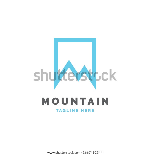 Mountain Square Logo Design Vector Templatemountain Stock Vector ...