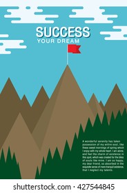 Mountain Success Concept Stock Vector (Royalty Free) 427544845 ...