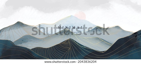 Mountain Sun Abstract Art Background Vector Stock Vector (Royalty Free ...