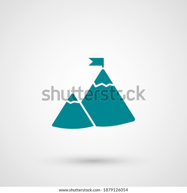 Mountain Top Icon Vector Illustration Eps Stock Vector (Royalty Free ...