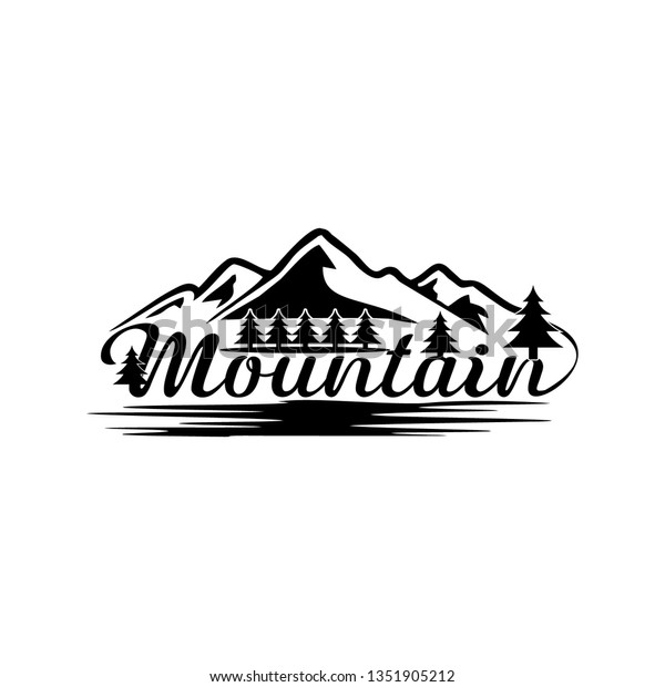 Mountain Tree Logo Banner Inspiration Stock Vector (Royalty Free ...