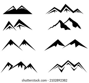 Mountain Vector Art Set Isolated On Stock Vector (Royalty Free ...