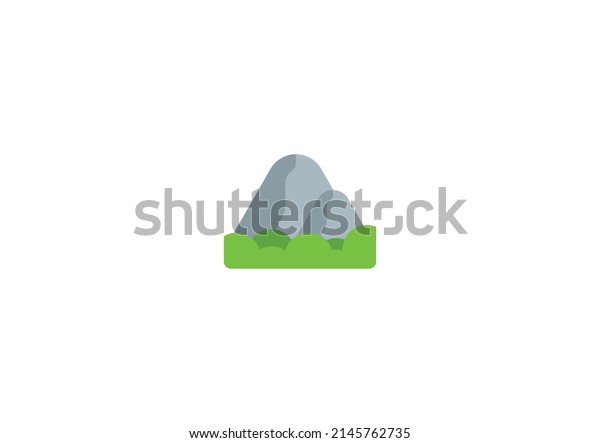Mountain Vector Isolated Emoticon Mountain Icon: เวกเตอร์สต็อก (ปลอดค่า ...