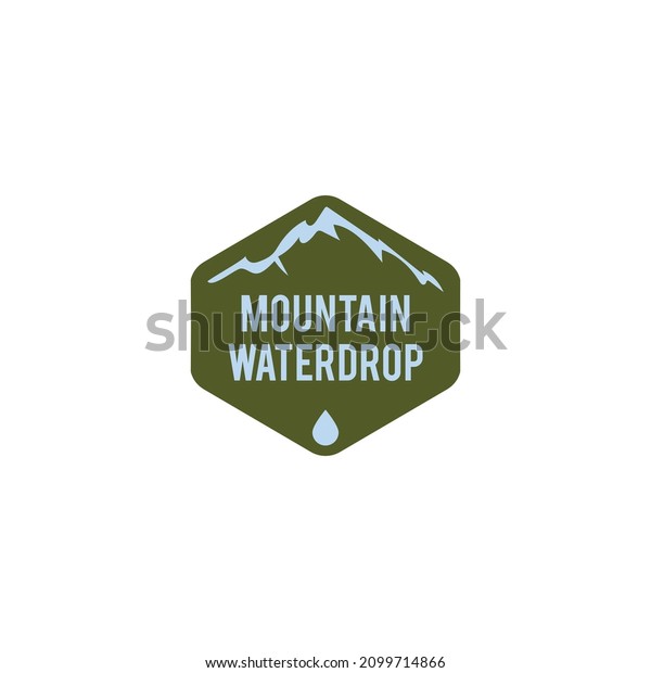 Mountain Water Drop Icon Logo Design Stock Vector (Royalty Free ...