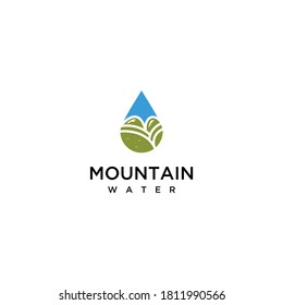 Mountain Water Logo Design Combination Stock Vector (Royalty Free ...