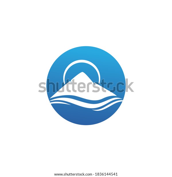 Mountain Water Logo Icon Stock Vector (Royalty Free) 1836144541 ...