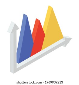 Mountains On Chart Represent Curve Graph Stock Vector (Royalty Free ...