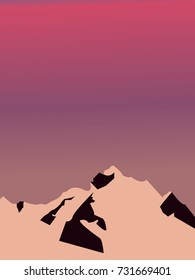 Mountains Peak Vector Illustration Stock Vector (Royalty Free) 731669401