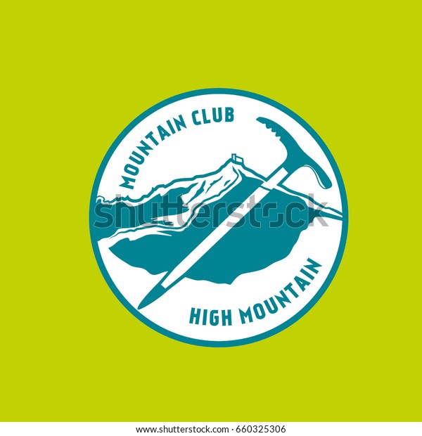 Mountains Vector Logo Alpine Club Badge Stock Vector (Royalty Free ...