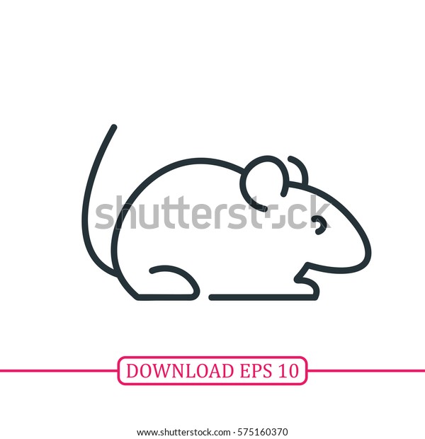 Mouse Animal Icon Vector Stock Vector (Royalty Free) 575160370