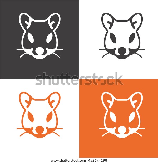 Mouse Animal Icon Vector Logo Stock Vector (Royalty Free) 452674198 ...