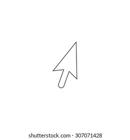 Mouse Arrow Cursor Outline Black Simple Stock Vector (Royalty Free ...