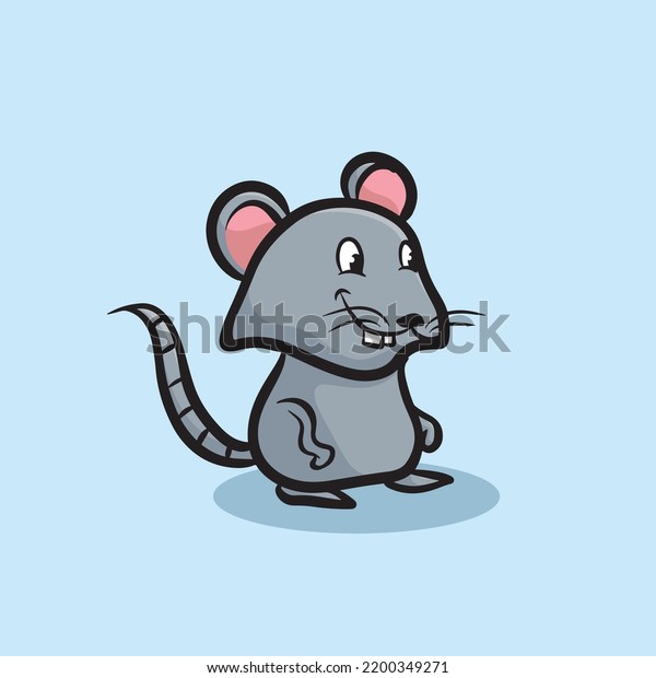 Mouse Cartoon Mascot Funny Vector Smile Stock Vector (Royalty Free ...