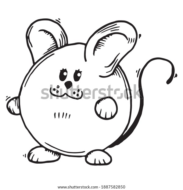 Mouse Character Vector Cartoon Funny Mouse Stock Vector (Royalty Free ...