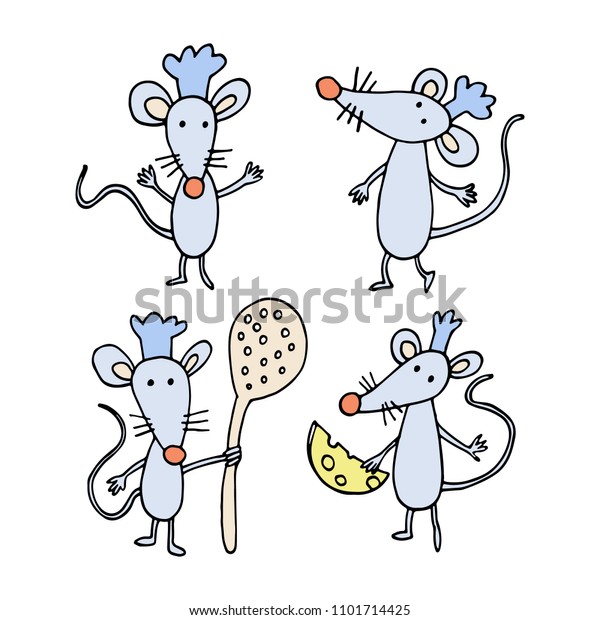 Mouse Chef Hat Illustration Vector Mouse Stock Vector (Royalty Free ...
