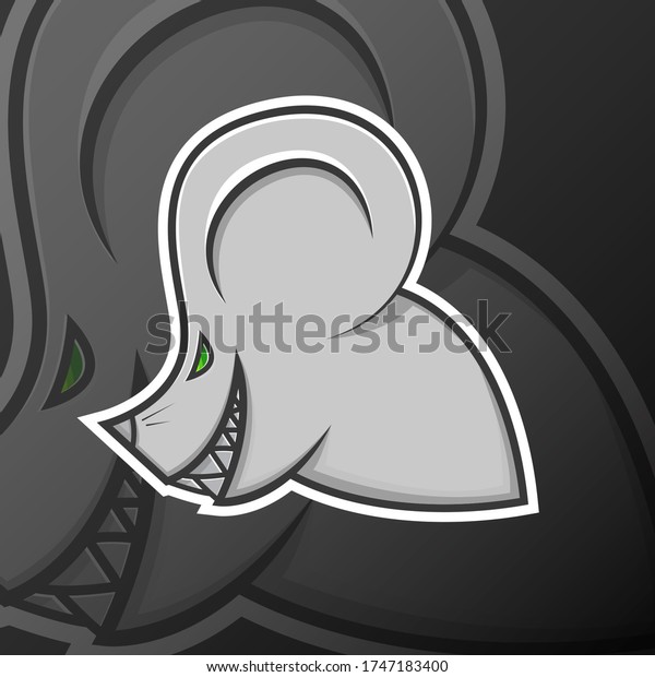 Mouse Evil Head Logo Mascot Cartoon: เวกเตอร์สต็อก (ปลอดค่าลิขสิทธิ์ ...