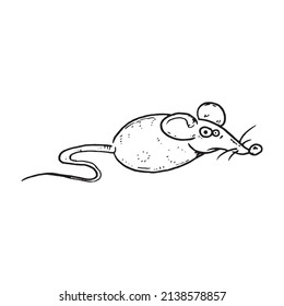 Mouse Funny Cartoon Sketch Vector Illustration Stock Vector (Royalty ...