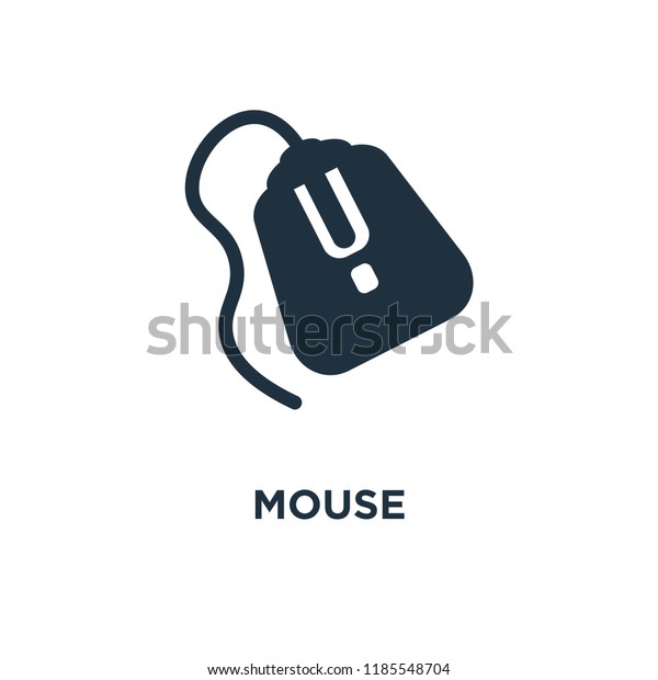 Mouse Icon Black Filled Vector Illustration Stock Vector (Royalty Free ...