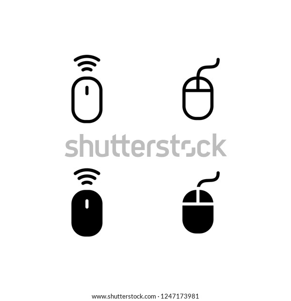 Mouse Icon Logo Vector Symbol Stock Vector (Royalty Free) 1247173981