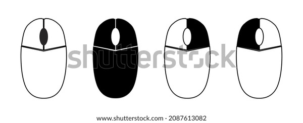 Mouse Icon Set Click Tap Mouse Stock Vector (Royalty Free) 2087613082 ...