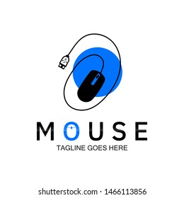 Mouse Logo Concept Mouse Icon Blue Stock Vector (Royalty Free ...