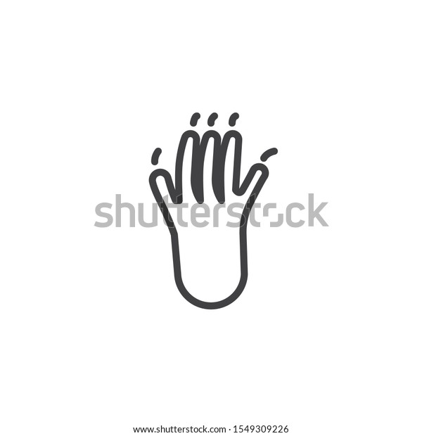 Mouse Paw Print Line Icon Linear Stock Vector (Royalty Free) 1549309226 ...