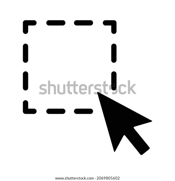 Mouse Pointer Cursor Selection Flat Vector Stock Vector (Royalty Free ...
