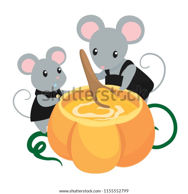 Mouse Pumpkin Soup Stock Vector (Royalty Free) 1155552799 | Shutterstock