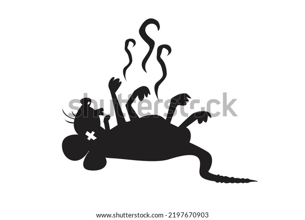 Mouse Rat Corpse Lying Dead Smelling Stock Vector (Royalty Free ...