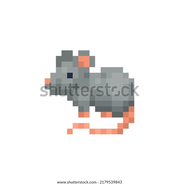 Mouse Rat Pixel Art Icon Design Stock Vector (Royalty Free) 2179539843 ...