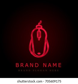 Mouse Red Chromium Metallic Logo Stock Vector (Royalty Free) 705609175 ...