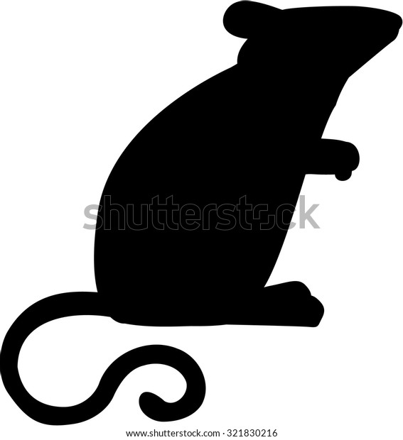 Mouse Sitting Icon Stock Vector (Royalty Free) 321830216