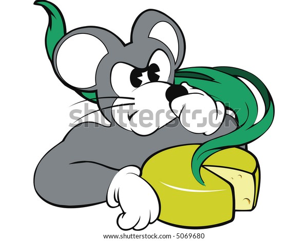 Mouse Smelly Cheese Original Artwork Stock Vector (Royalty Free ...