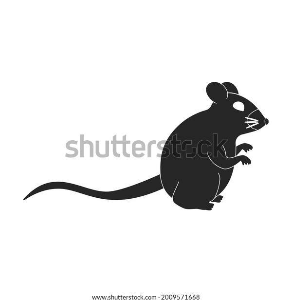 Mouse Vector Black Icon Vector Illustration Stock Vector (Royalty Free ...