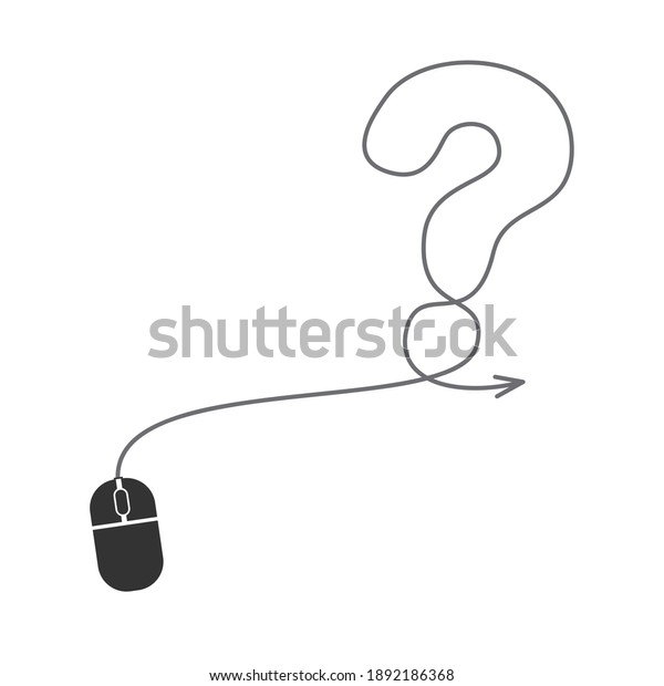 Mouse Wire Forming Question Mark Stock Vector (Royalty Free) 1892186368 ...