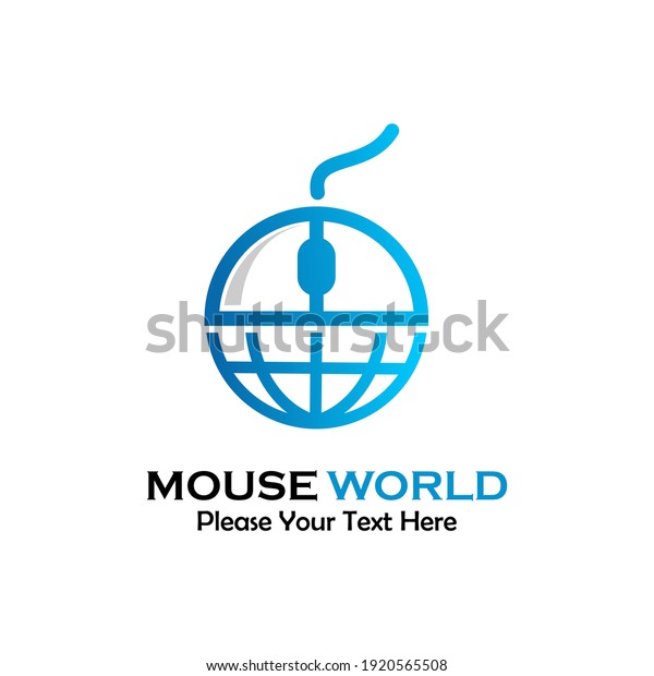 Mouse World Logo Template Illustration Stock Vector (Royalty Free ...