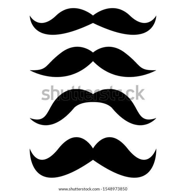 Moustache Set Isolated On White Background Stock Vector (Royalty Free ...