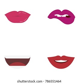 Mouth Icons Set Collection Vector Illustration Stock Vector (Royalty ...