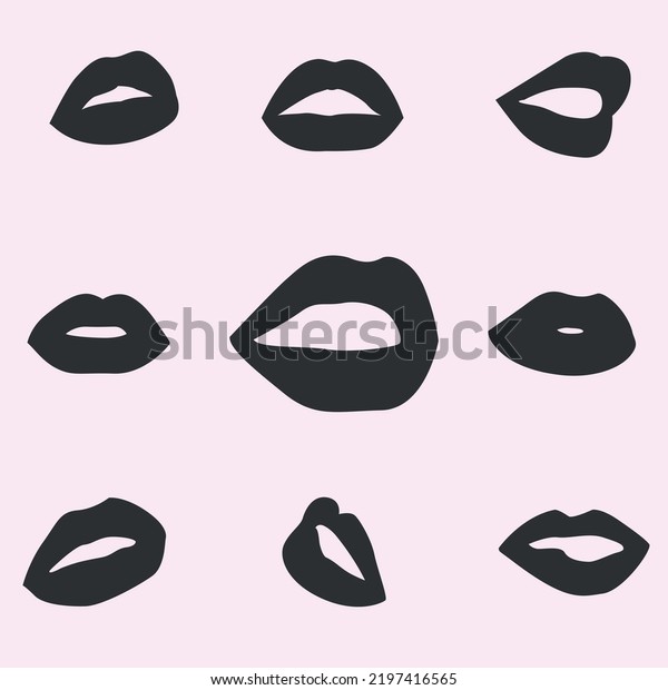 Mouth Icons Vectorized Different Formats Set Stock Vector (Royalty Free ...