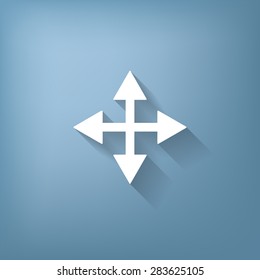 Move Arrows Sign Stock Vector (Royalty Free) 283625105 | Shutterstock