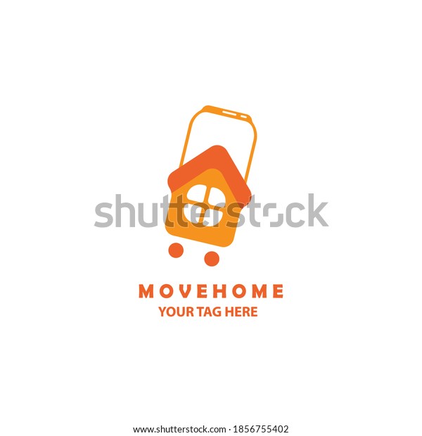 Move Home Logo Color Vector Illustration Stock Vector (Royalty Free ...
